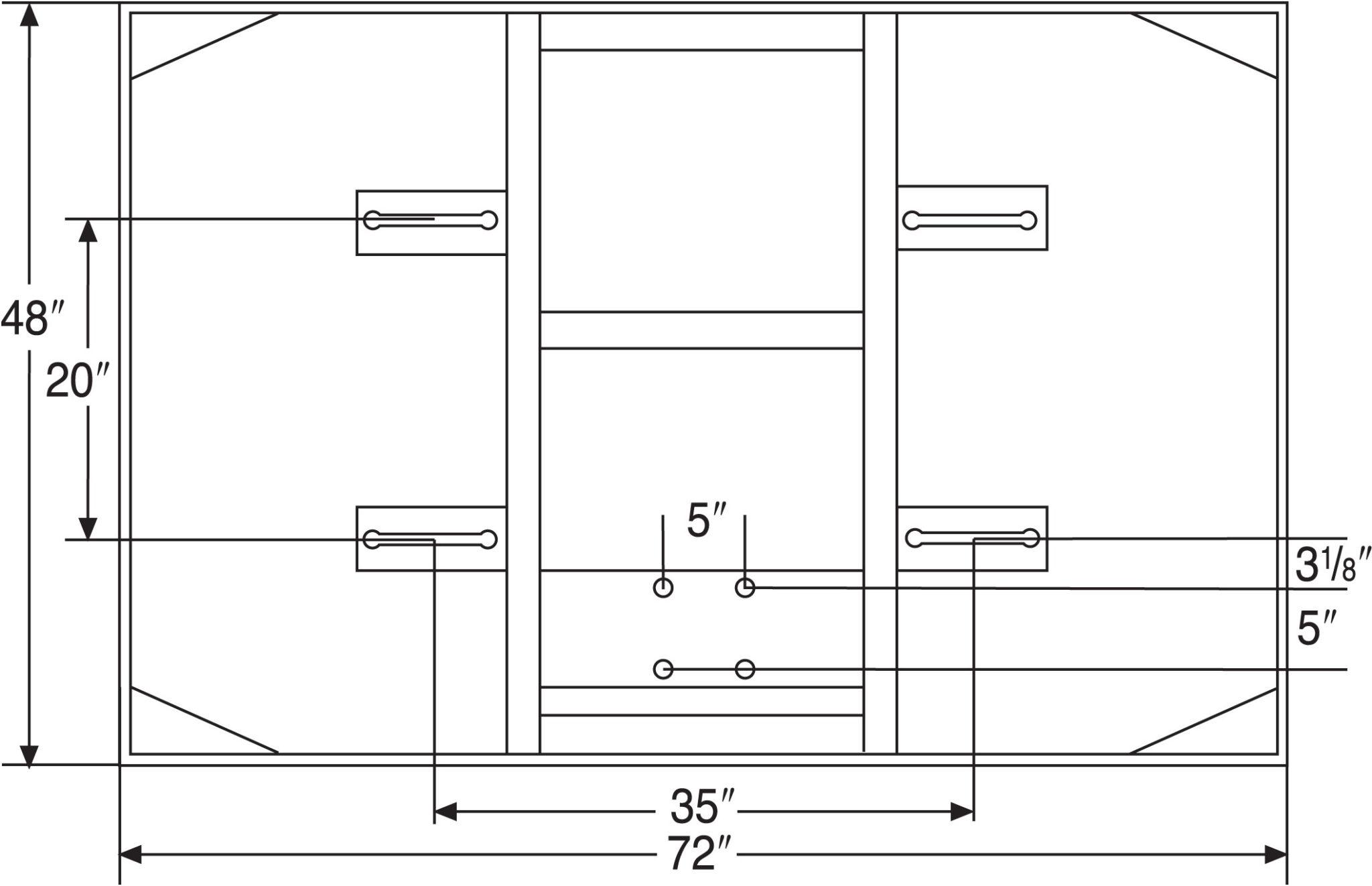 48" x 72" Tall Unbreakable "XL" Glass Competition Conversion Backboard ...