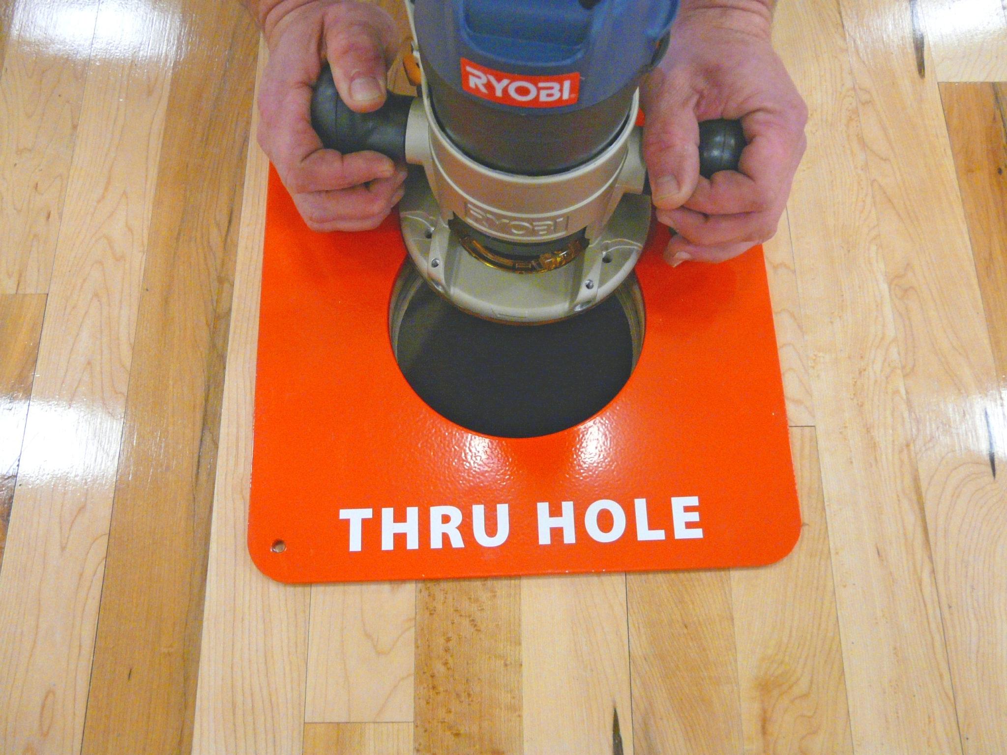 Hinged Brass Floor Plate Installation Kit | Sideline Sports